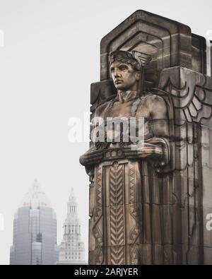 Cleveland Guardian Statue Stock Photo - Alamy