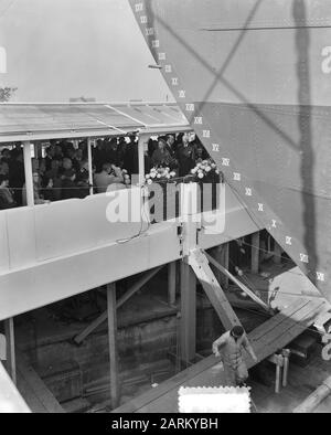 Tewaterlating Swedish ship Kungsholm. Princess Sybilla of Sweden ...