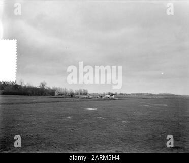 Airplane crash. Fairey Firefly fighter plane of the Navy Air Service ...