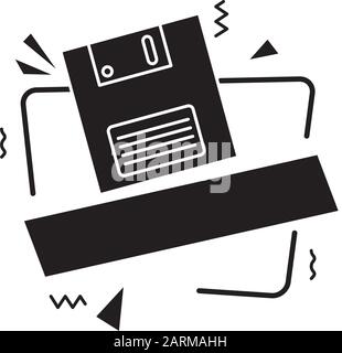 floppy nineties retro style isolated icon Stock Vector Image & Art - Alamy