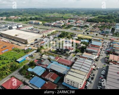 Kuching, Sarawak / Malaysia - November 20 2019: Aerial view of the ...