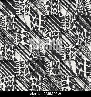 Warped words wavy type bold 60s seamless pattern Stock Vector Image ...