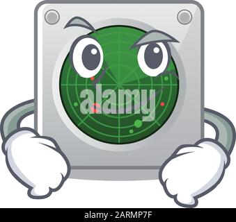 Smiley radar cartoon character design wearing headphone Stock Vector ...