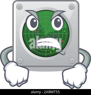 Funny radar cartoon character design style with board Stock Vector ...