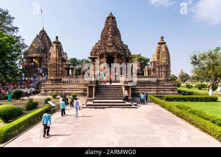 Chandella Dynasty Temple, Lakshmana Temple, Khajuraho, Madhya Pradesh ...