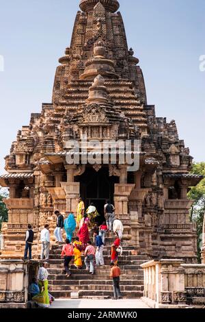 Chandella Dynasty Temple, Lakshmana Temple, Khajuraho, Madhya Pradesh ...