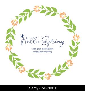 Invitation card wallpapers design for hello spring, with unique leaf ...