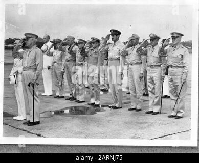 Governor of the Netherlands Antilles P.A. Castle inspects, shortly ...