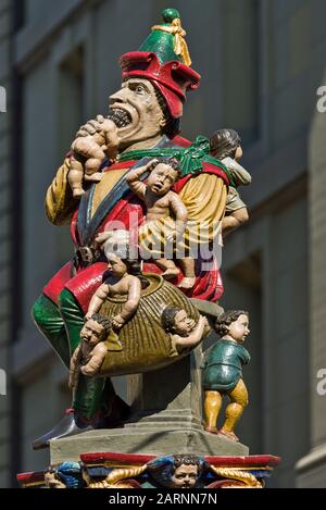 Kindlifresserbrunnen Child Eater Fountain statue Old Town Bern ...