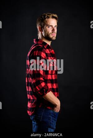 Standards of manliness or masculinity. Handsome well groomed man ...