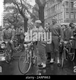 Start of Tour of the Netherlands in Liege, May 9, 1957, The Netherlands ...