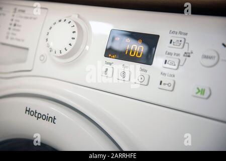 A Hotpoint washing machine which is on a recall list of fire-prone ...