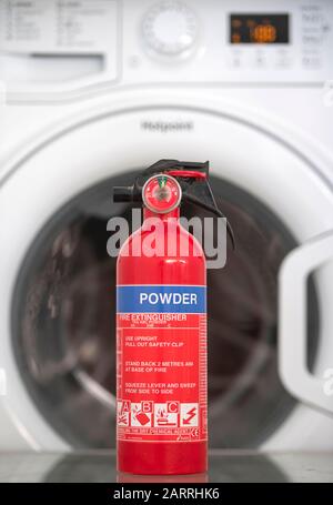 A Hotpoint washing machine which is on a recall list of fire-prone ...