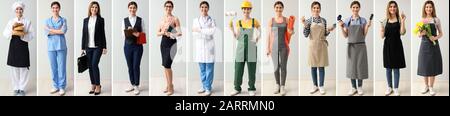 Collage with people in uniforms of different professions Stock Photo ...