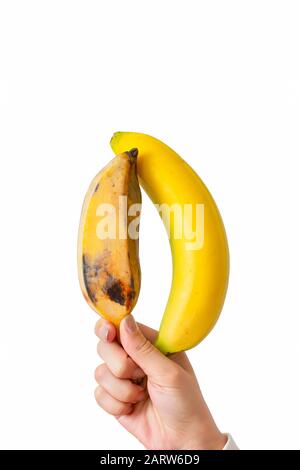 healthy nutrition hand hold banana copy space Stock Photo - Alamy