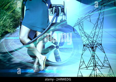 Composite image of blue abstract design Stock Photo - Alamy