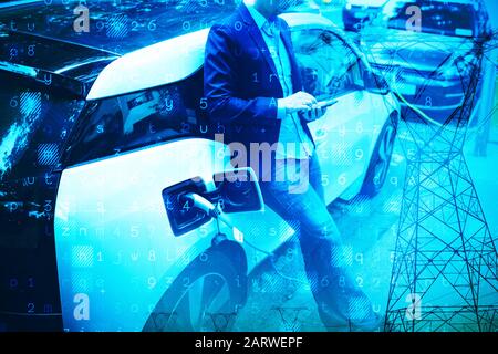 Composite image of virus background Stock Photo - Alamy