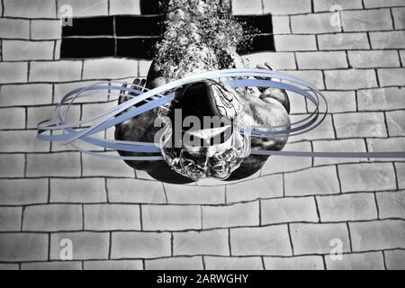Composite image of grey line design Stock Photo - Alamy