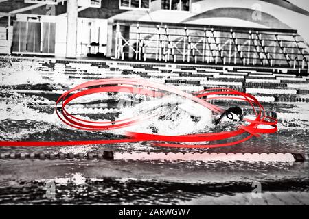 Composite image of grey line design Stock Photo - Alamy