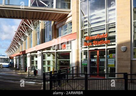 Mansfield Bus Station Terminal North Nottinghamshire, UK Stock Photo ...