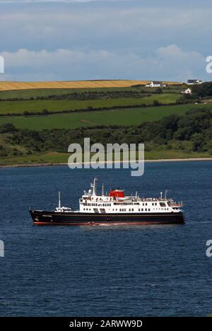 HEBRIDEAN PRINCESS cruising LOCH RYAN on route to her inaugural call at ...