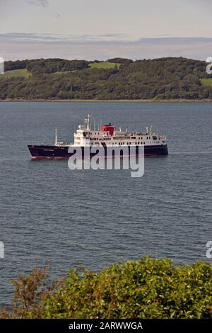HEBRIDEAN PRINCESS cruising LOCH RYAN on route to her inaugural call at ...