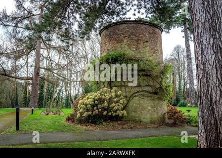 One of the two brick funnels used to draw air down to the railway ...