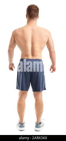 Handsome male bodybuilder isolated on white Stock Photo - Alamy