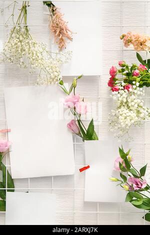 nature mood board - flowers in a tree Stock Photo - Alamy