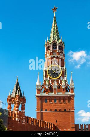 Kremlin tower on sky background in city center Stock Photo - Alamy