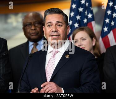 U.S. Representative Ben Lujan (D-NM) speaking at a rally at the U.S ...
