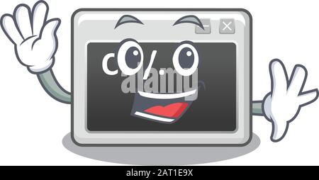 Command window cartoon character design having angry face Stock Vector ...