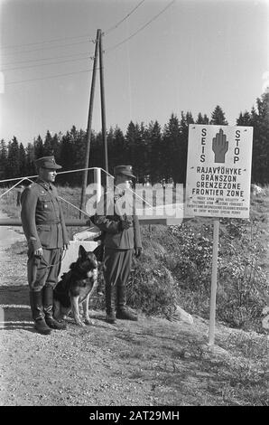 Finnish-Russian border near Imatra with soldiers, July 5, 1967, border ...