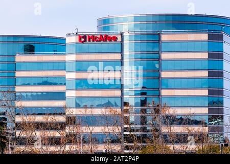 McAfee office building in Silicon Valley, Santa Clara, California, USA ...