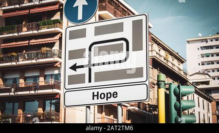 Street Sign the Direction Way to Hope Stock Photo - Alamy