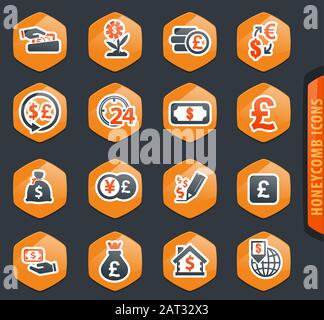 Yen graph flat white icons on round color backgrounds Stock Vector ...