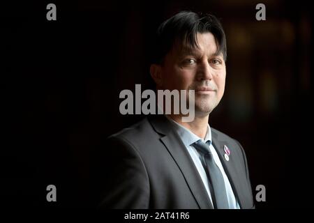 Genocide survivor Hasan Hasanovic during the 'Stand Together' Glasgow ...