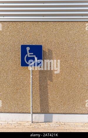 handicap parking spot at shop sunny day space for text accessible Stock ...