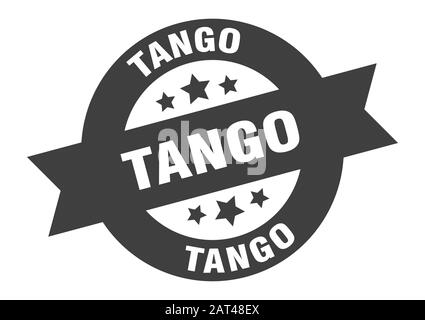 tango sign. tango round ribbon sticker. tango tag Stock Vector Image ...
