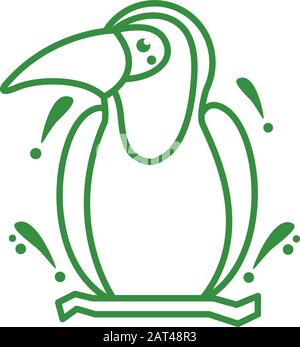 little toucan bird animal icon Stock Vector Image & Art - Alamy