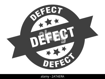 defect sign. defect round ribbon sticker. defect tag Stock Vector Image ...