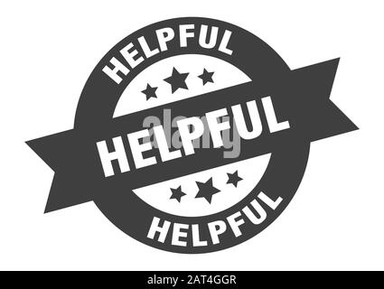 helpful sign. helpful round ribbon sticker. helpful tag Stock Vector ...