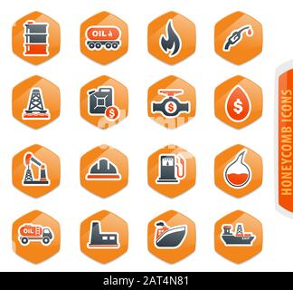 Oil refining set icons Stock Vector Image & Art - Alamy