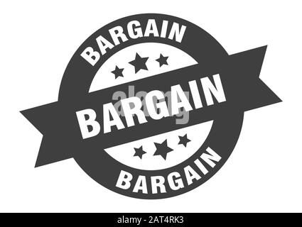 bargain sign. bargain round ribbon sticker. bargain tag Stock Vector ...