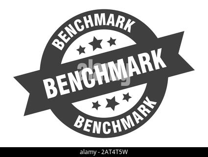 benchmark sign. benchmark round ribbon sticker. benchmark tag Stock ...