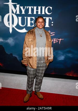 Keyonna Taylor at the premiere of the Apple TV + series 'Mythic Quest ...