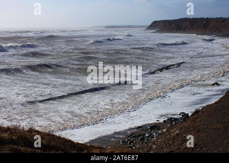 Winter water, wind and waves, Seaforth Nova Scotia Stock Photo - Alamy