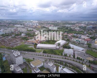 Kuching, Sarawak / Malaysia - October 20 2019: The buildings and ...