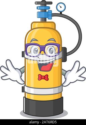 cartoon character design of oxygen cylinder on a waiting gesture Stock ...