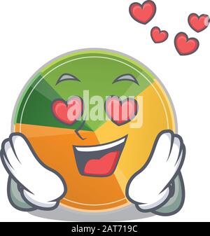 Cute pie chart cartoon character having a box Stock Vector Image & Art ...